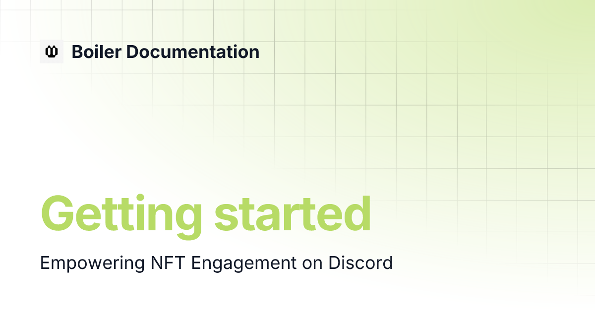 Getting started | Boiler Documentation